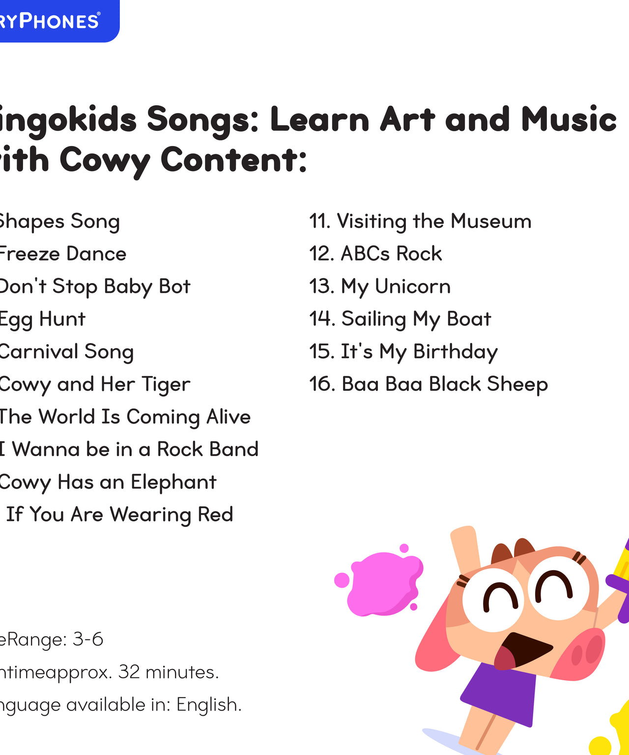 Lingokids Songs: Learn Art and Music with Cowy StoryShield – onanoff